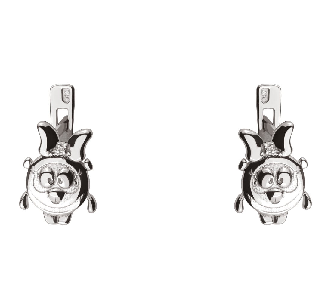 Золотые серьги с бриллиантом (2б_с-275/169): купить по цене 5 647 грн в ...